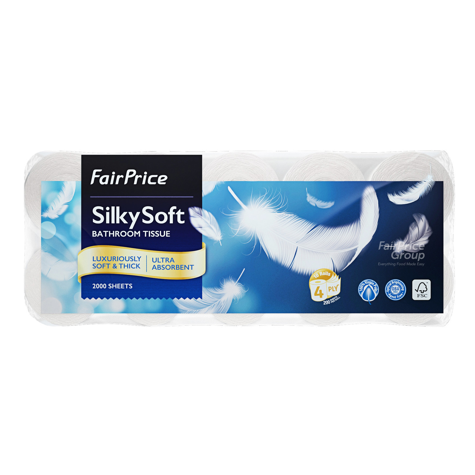 FairPrice Silky Soft Bathroom Tissue Rolls (4ply) | NTUC FairPrice