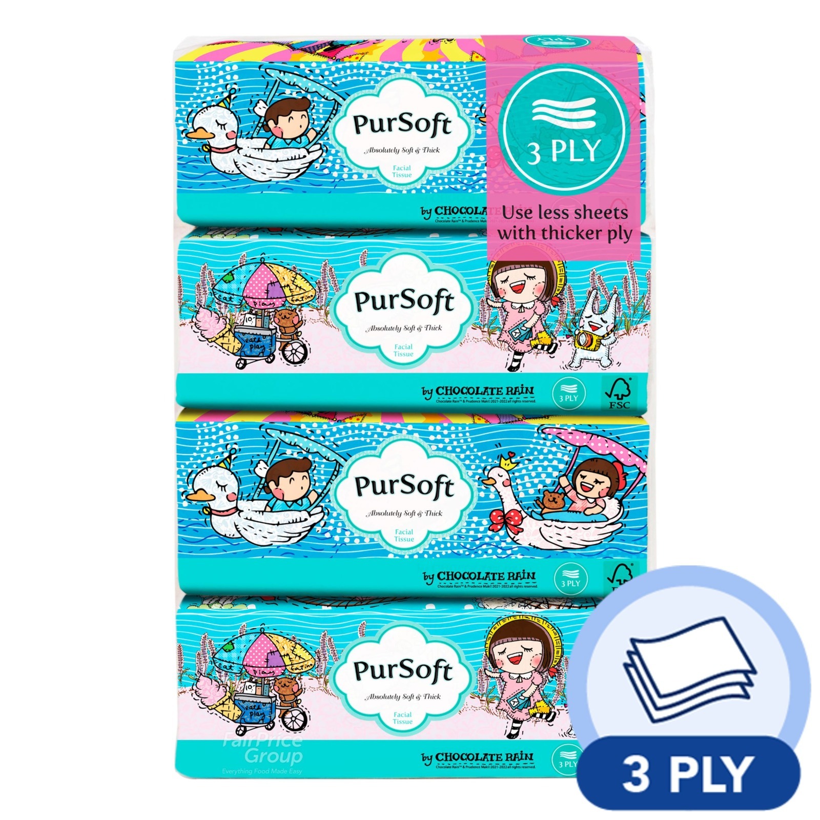PurSoft Tissue Soft Pack - Outdoor (3 ply) | NTUC FairPrice