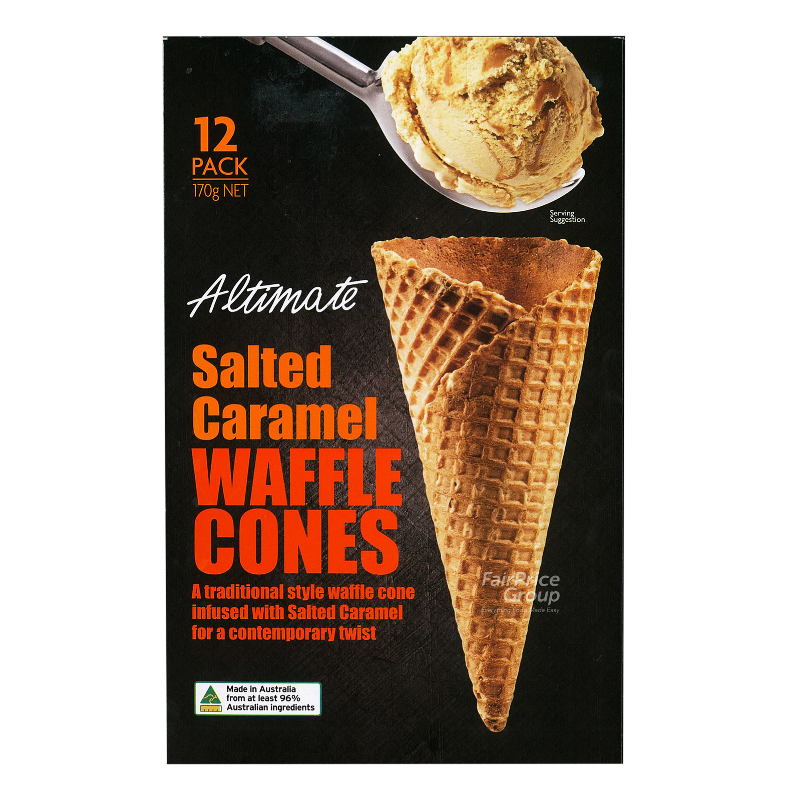 Altimate Waffle Cones - Salted Caramel | NTUC FairPrice