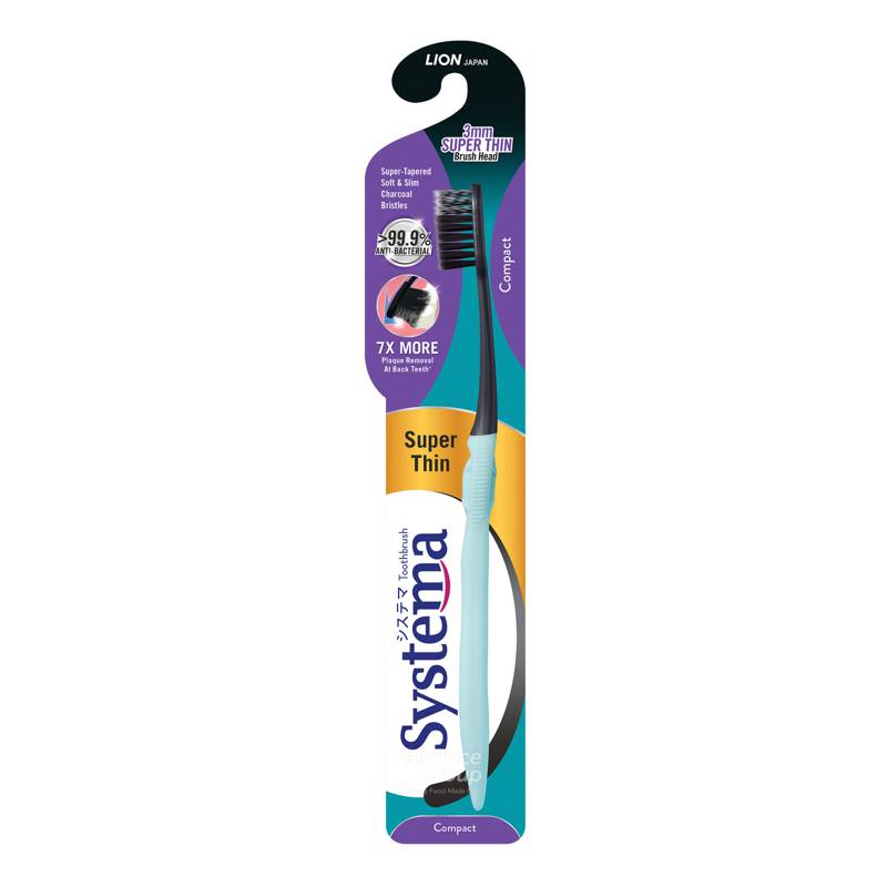 Systema Super Thin Charcoal Toothbrush - Compact | NTUC FairPrice