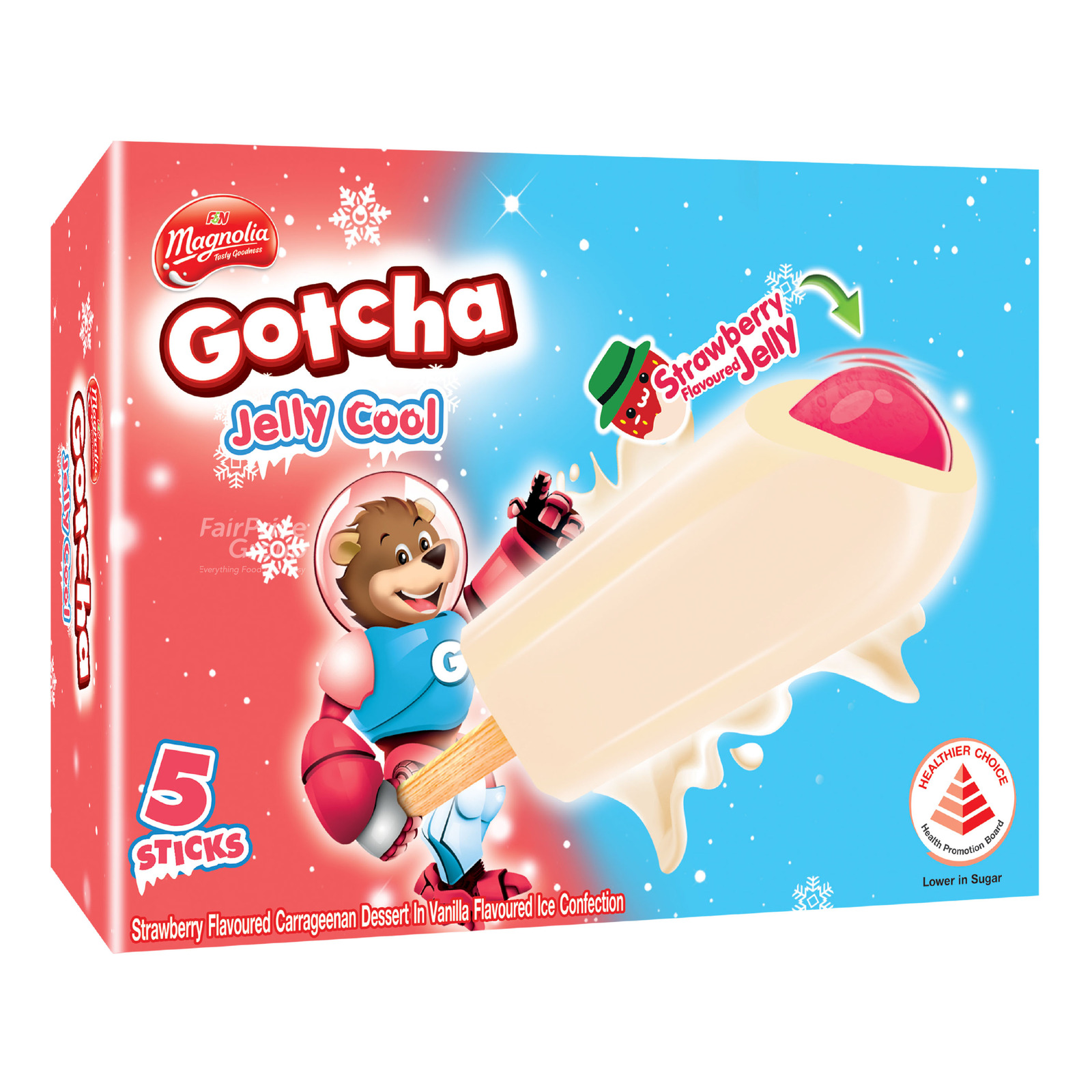 F & N Magnolia Gotcha Ice Cream - Jelly Cool Strawberry | NTUC FairPrice