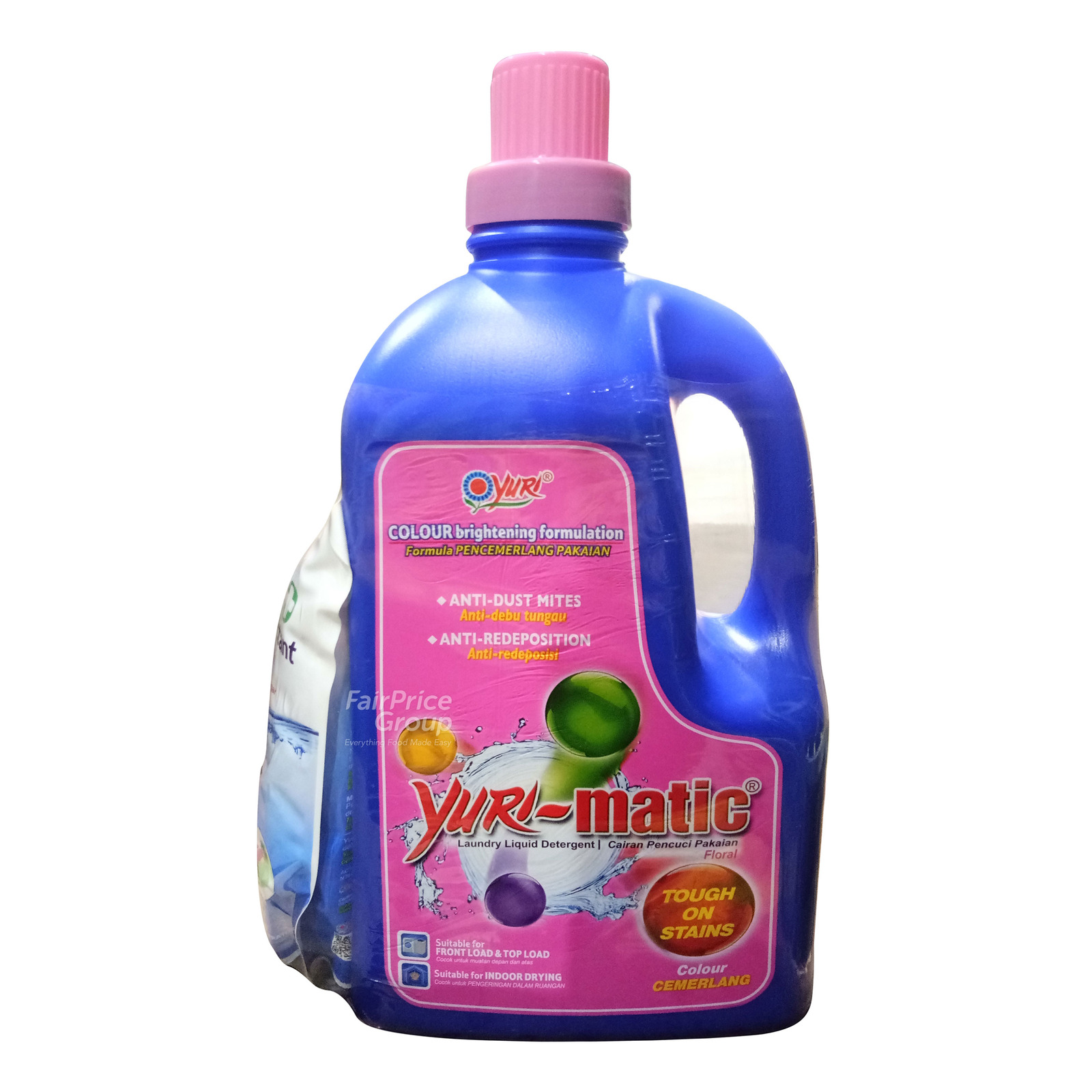 Yuri-matic Laundry Liquid Detergent with Refill - Floral | NTUC FairPrice