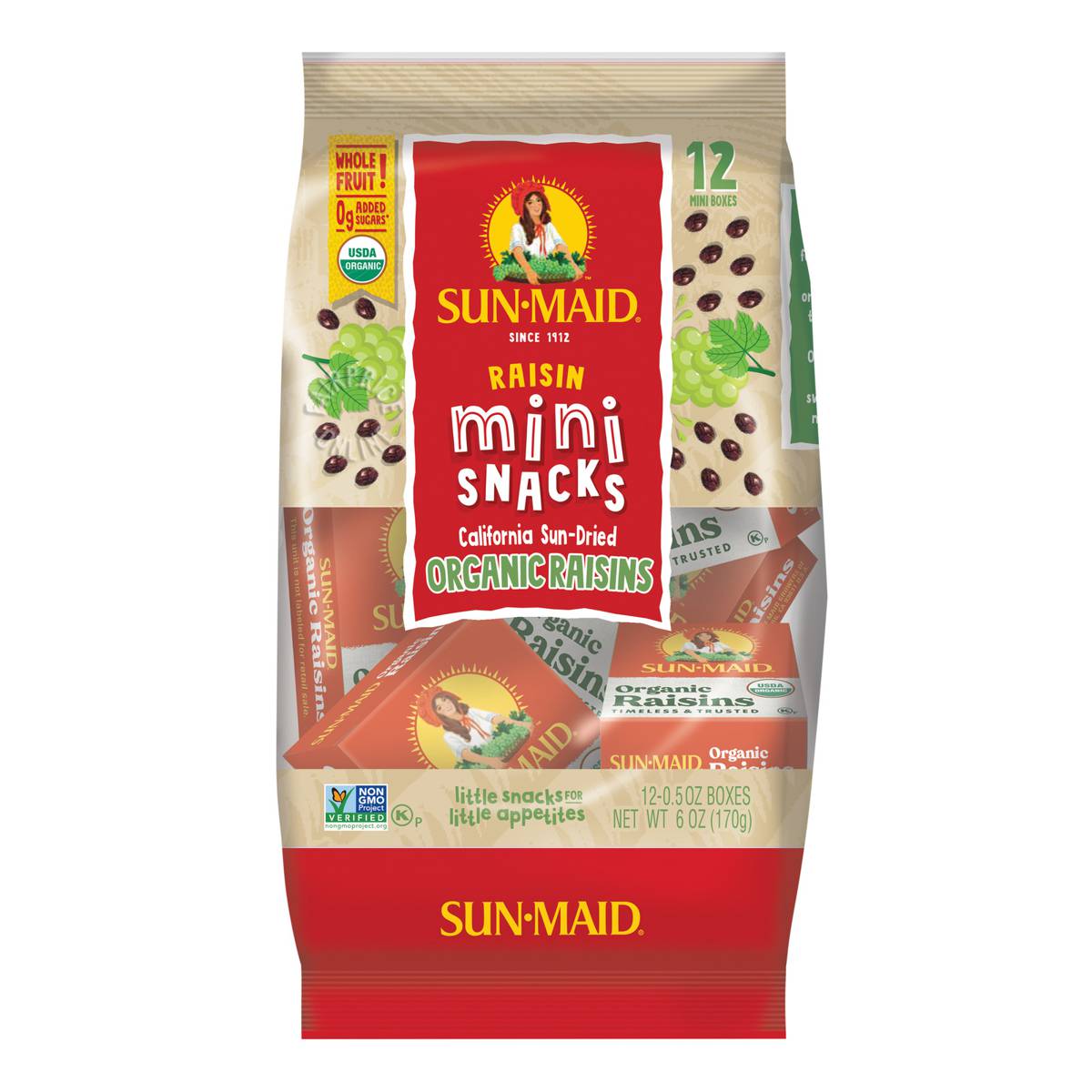 Sun-Maid Organic Raisins - Mini-Snacks | NTUC FairPrice