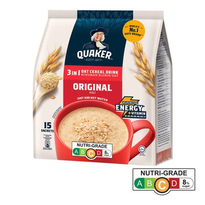 Quaker Oats - 3 in 1 Original Oat Cereal Drink | NTUC FairPrice
