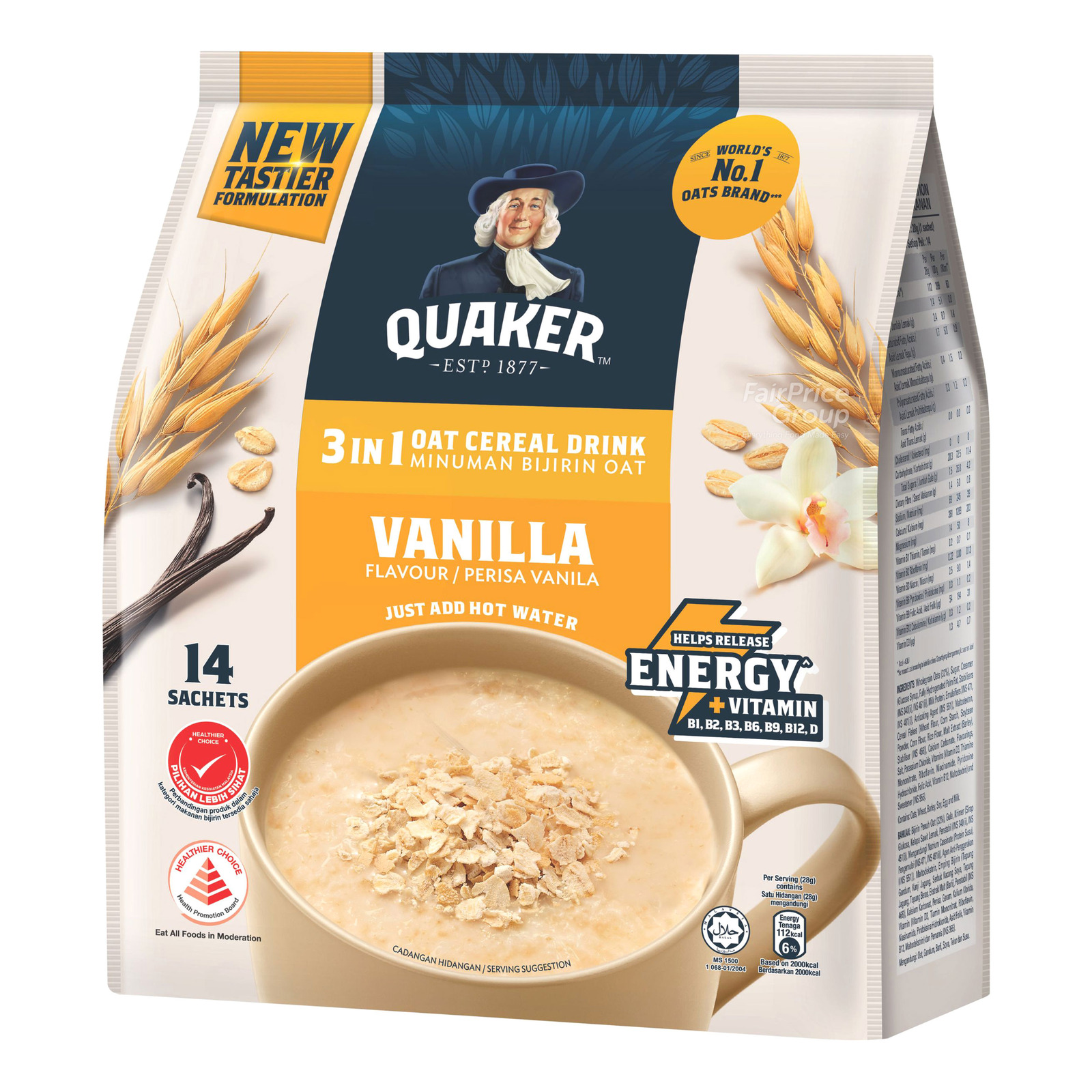 Quaker Oats - 3 in 1 Vanilla Oat Cereal Drink | NTUC FairPrice