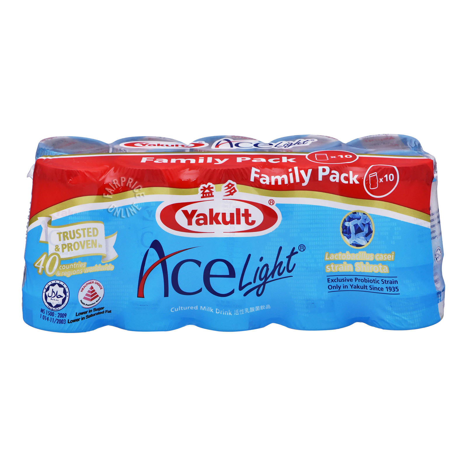 Yakult Cultured Milk Bottle Drink - Ace Light(FamilyPack) | NTUC FairPrice