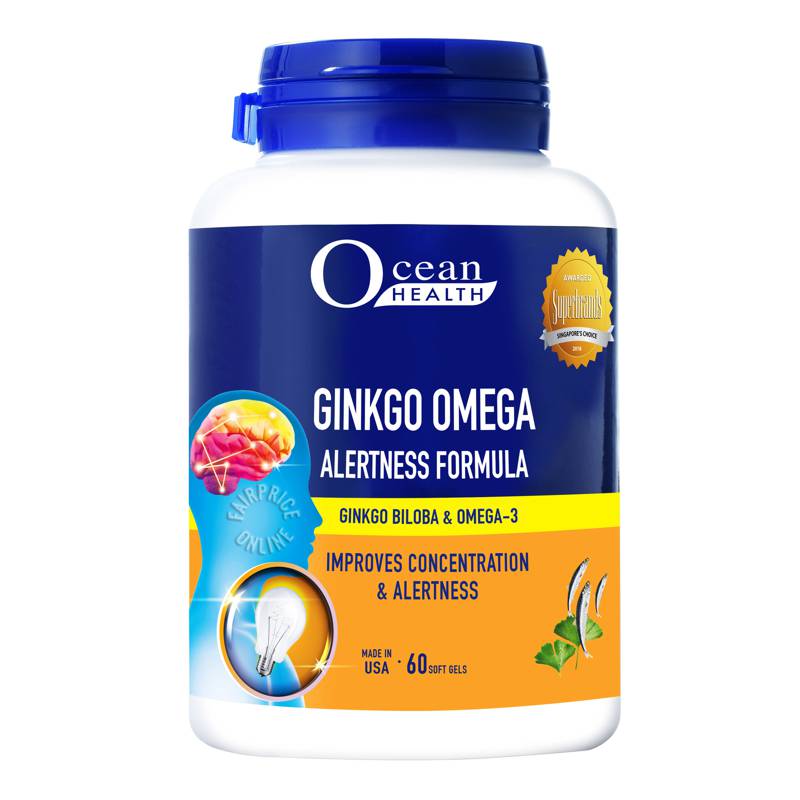 Ocean Health Gingko Omega Alertness Formula Soft Gel | NTUC FairPrice
