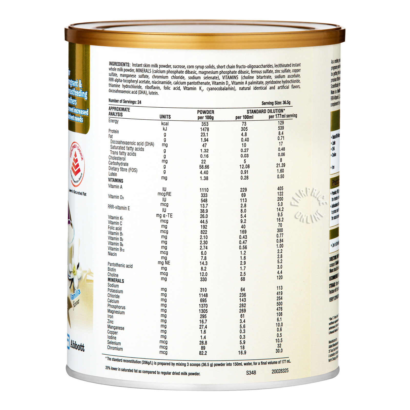 Abbott Similac Mum Low Fat Maternal Milk Powder - Vanilla | NTUC FairPrice