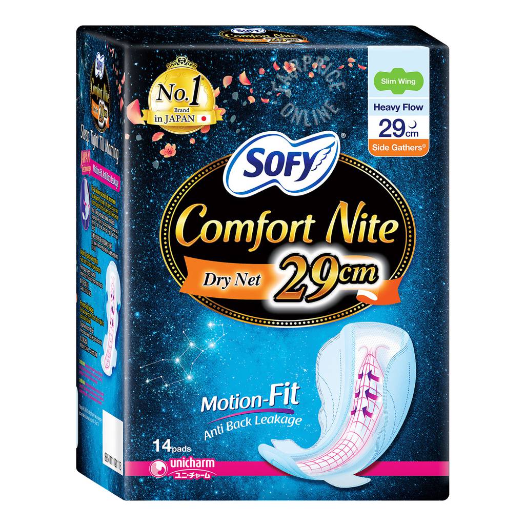 Sofy Side Gathers Night Wing Pads - Comfort Nite (29cm) | NTUC FairPrice