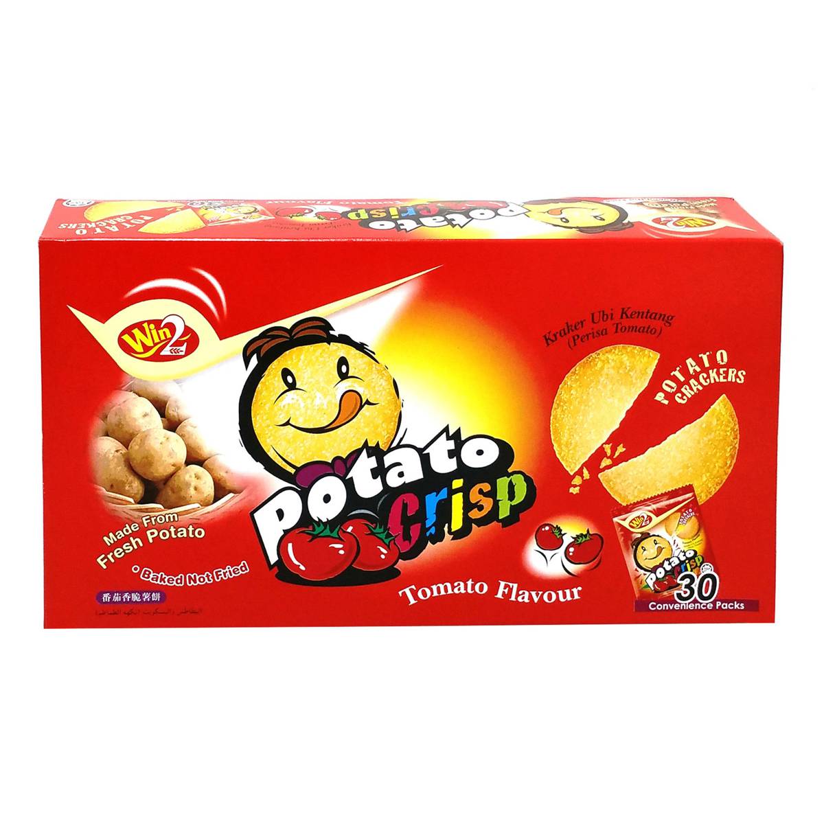Win2 Baked Potato Crisp Crackers - Tomato | NTUC FairPrice