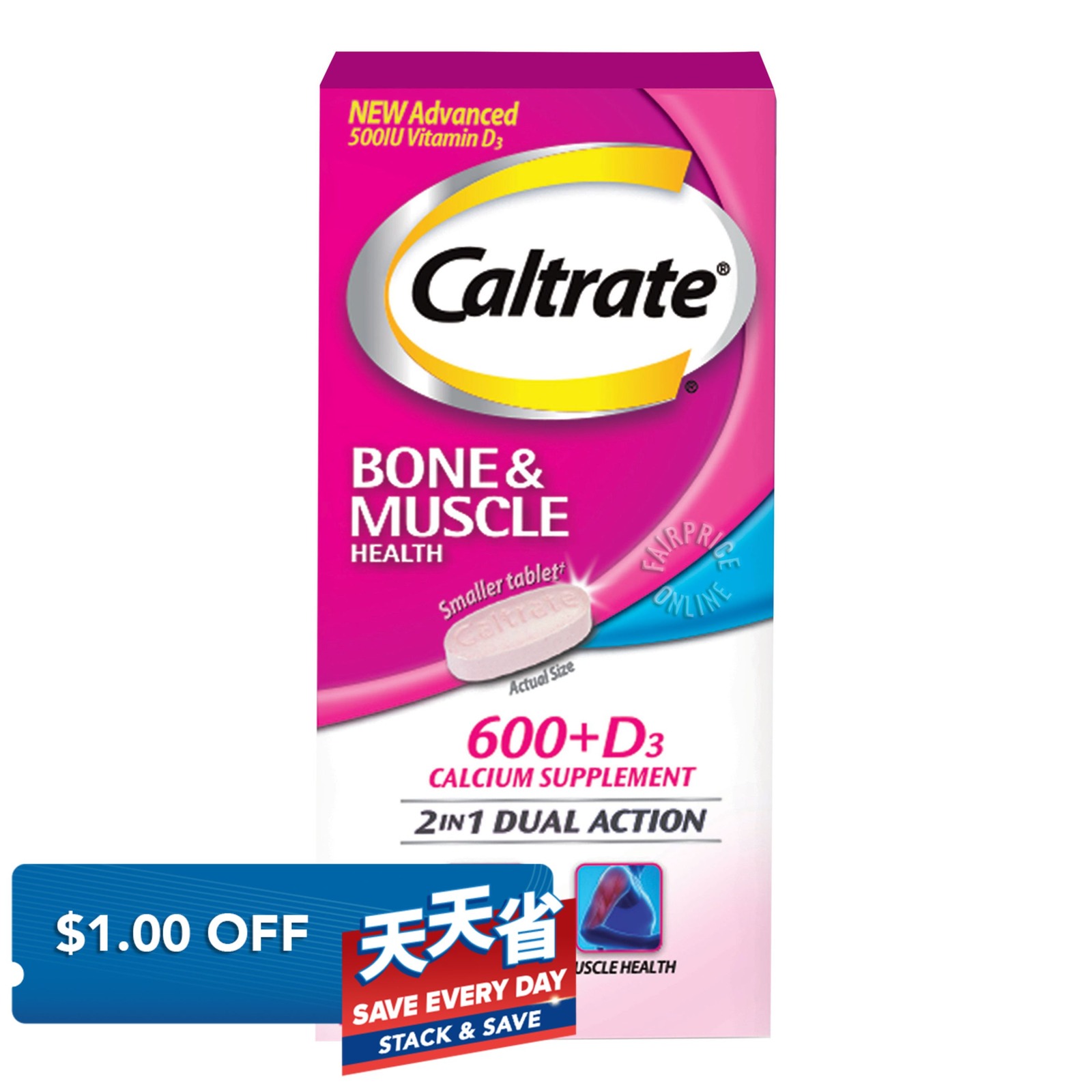 Caltrate Bone & Muscle Health Calcium Supplement | NTUC FairPrice