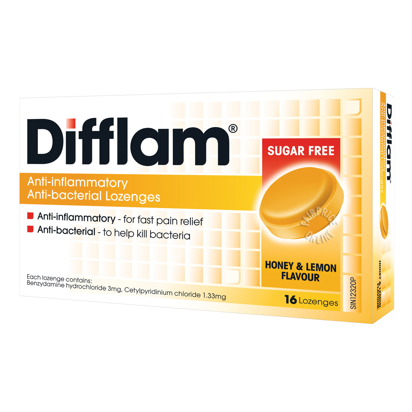 Difflam Lozenges - Honey & Lemon | NTUC FairPrice