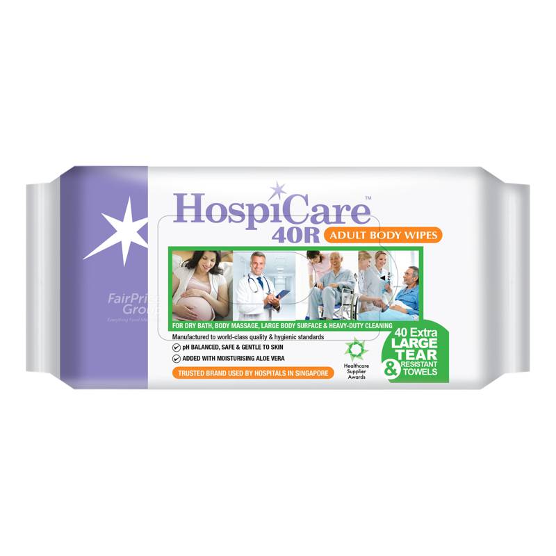 HospiCare 40R Adult Body Wipes | NTUC FairPrice