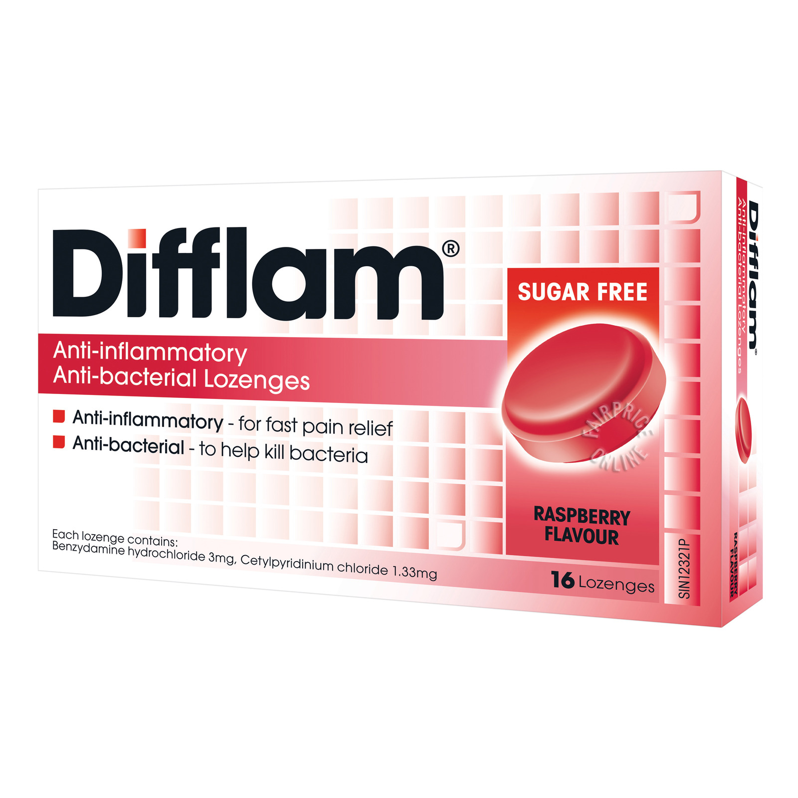 Difflam Lozenges - Raspberry | NTUC FairPrice