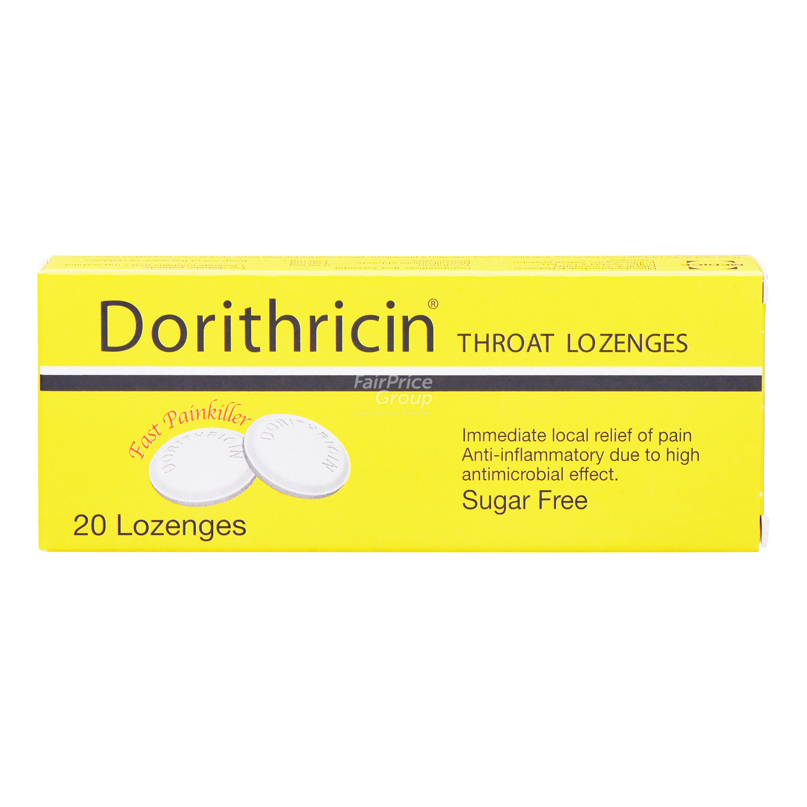 Dorithricin Throat Lozenges (Sugar Free) | NTUC FairPrice