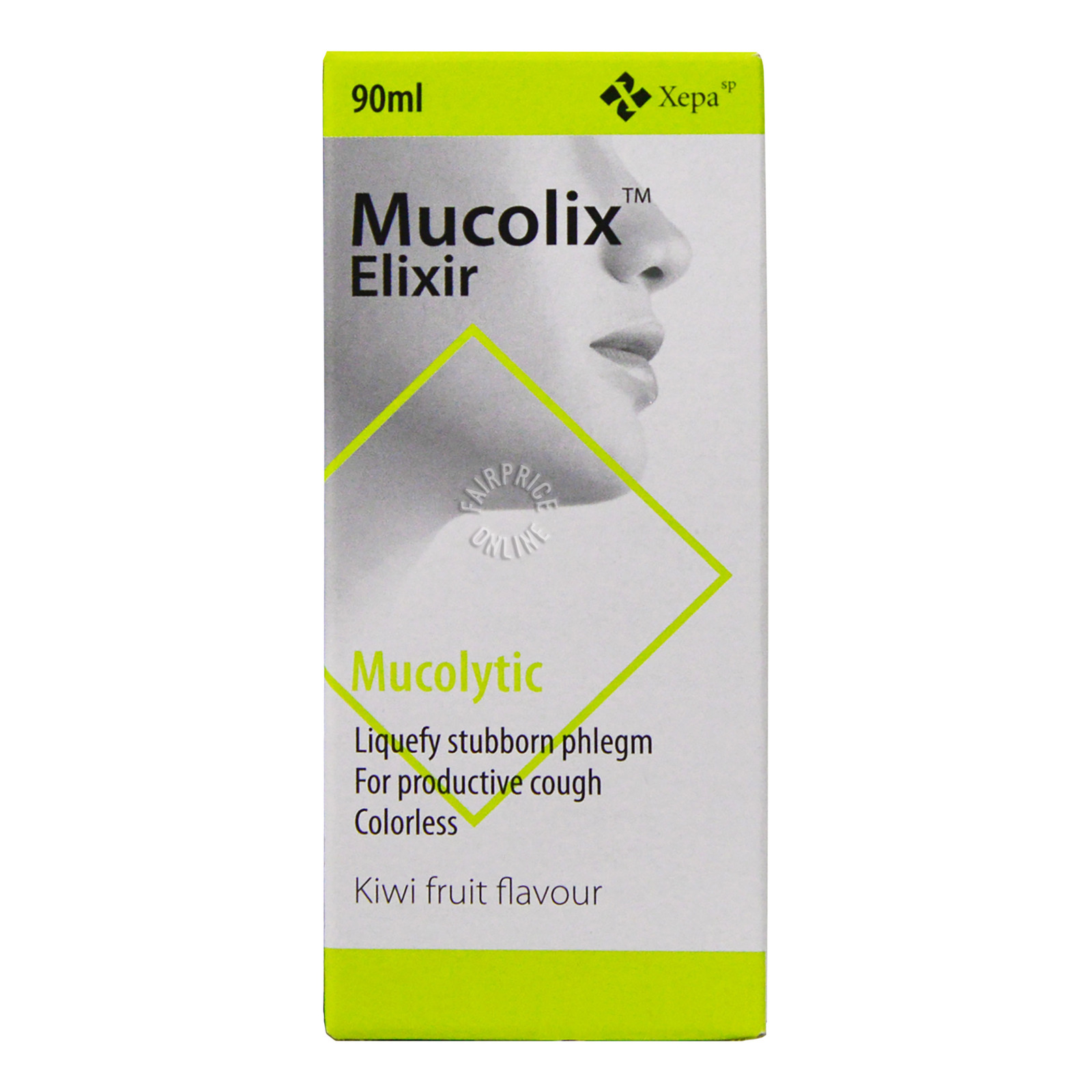 Mucolix Elixir for Cough - Kiwi Flavour | NTUC FairPrice