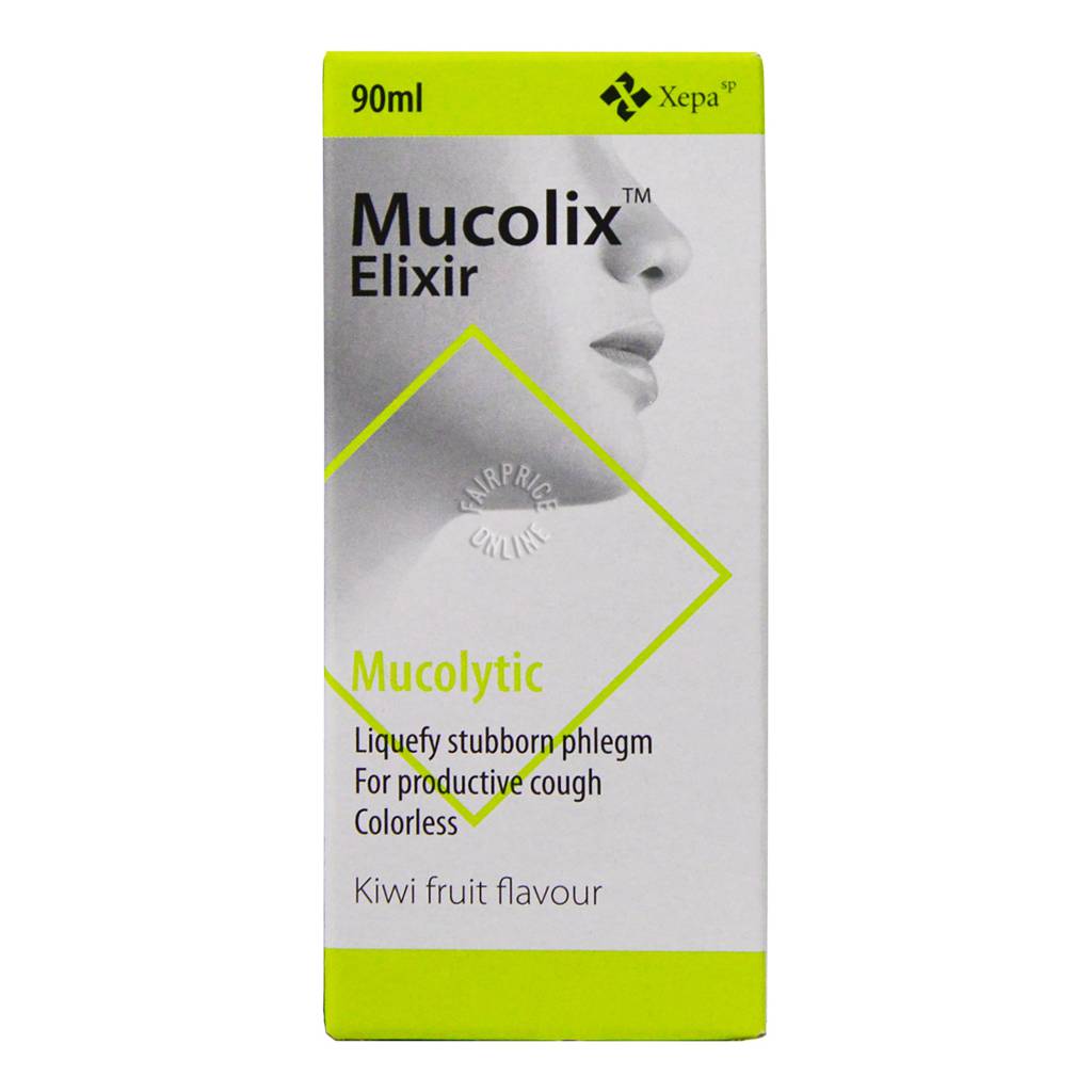 Mucolix Elixir for Cough - Kiwi Flavour | NTUC FairPrice