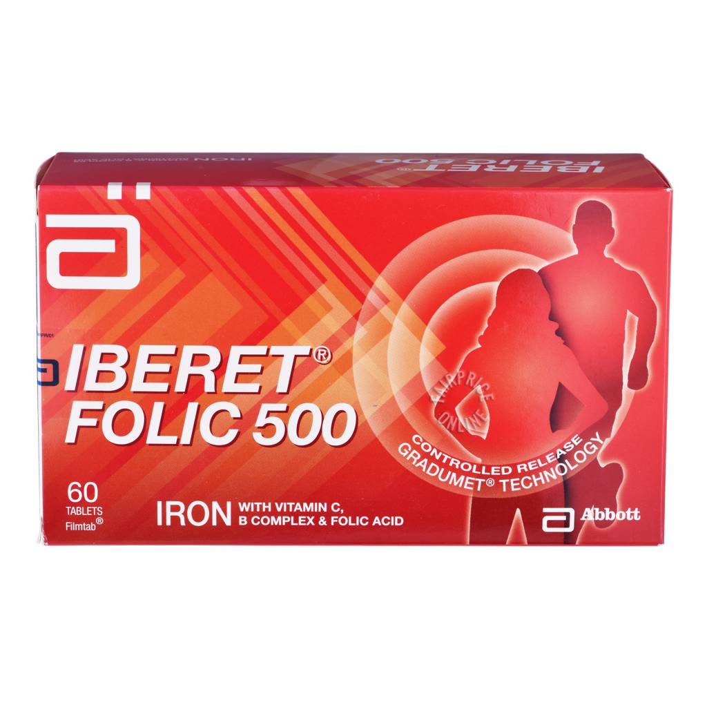 Abbott Iberet Folic 500 Iron Tablet | NTUC FairPrice