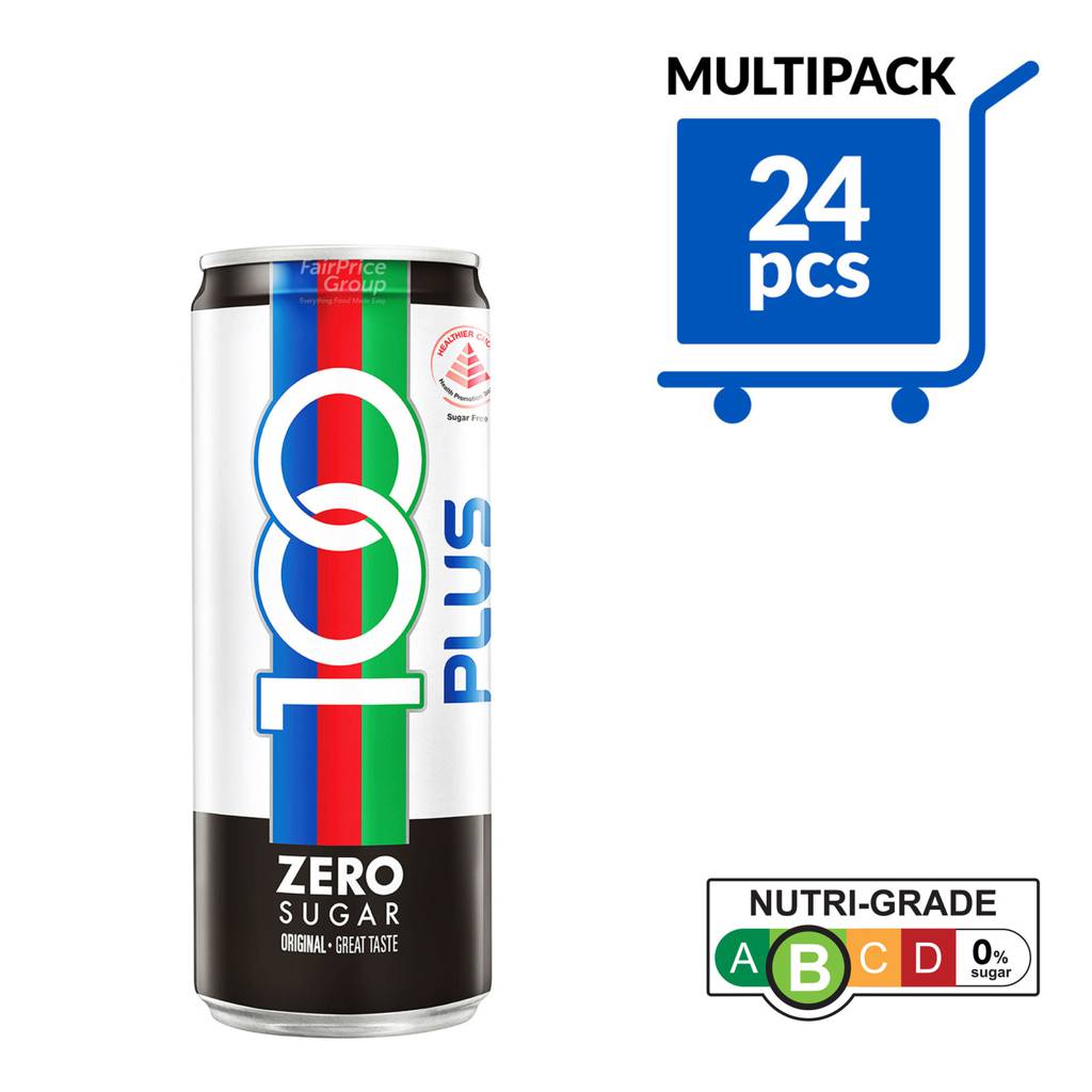 100 Plus Zero Sugar Can Drink - Original | NTUC FairPrice