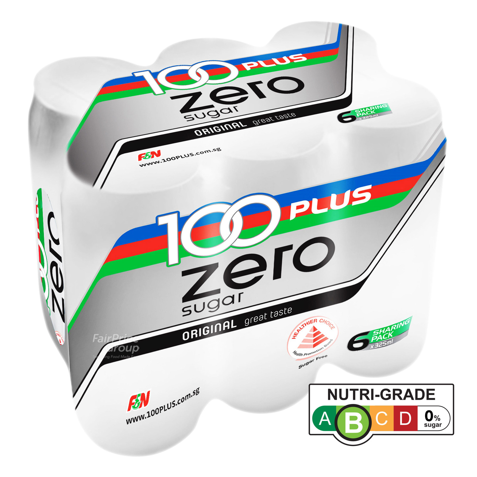 100 Plus Zero Sugar Can Drink - Original | NTUC FairPrice