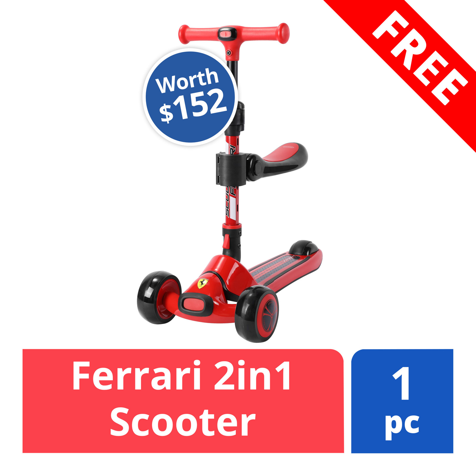 FREE Ferrari 2-in-1 scooter (worth $152) | NTUC FairPrice