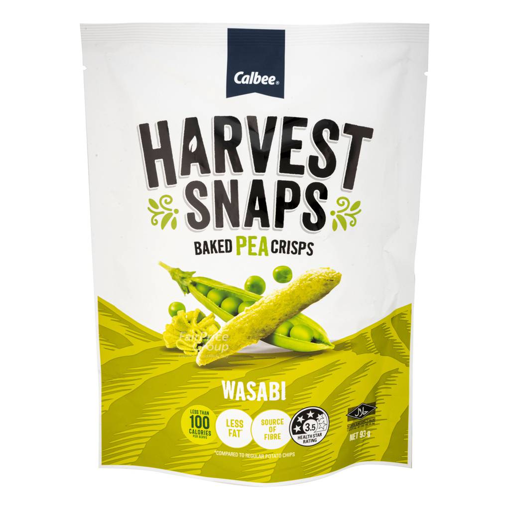 Calbee Harvest Snaps Baked Pea Crips - Wasabi | NTUC FairPrice