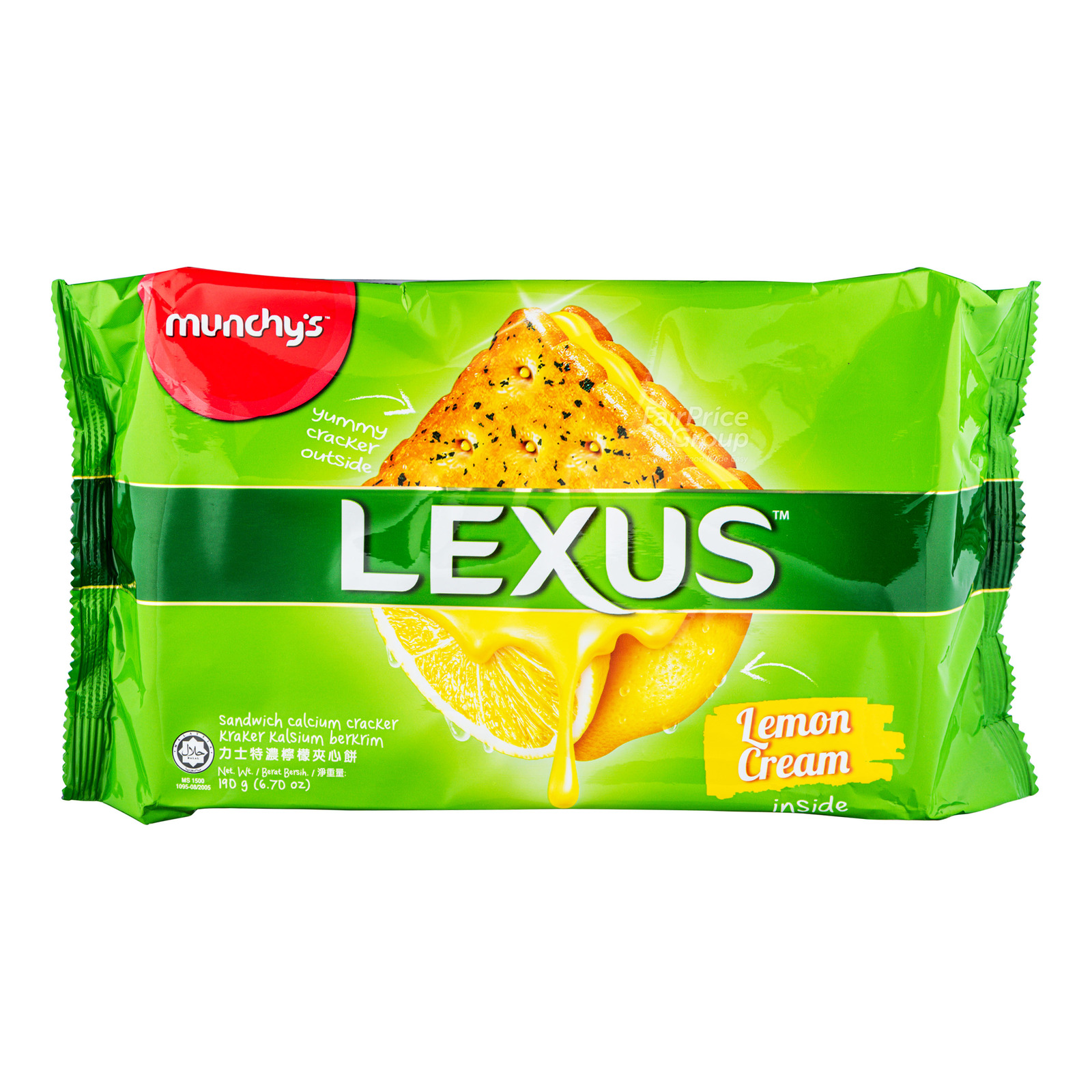 Munchy's Lexus Sandwich Calcium Crackers - Lemon | NTUC FairPrice