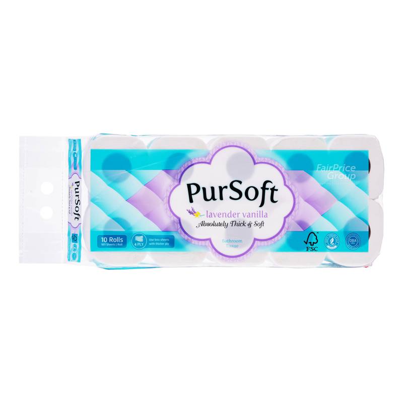 PurSoft Bathroom Tissue - Lavender Vanilla (4 ply) | NTUC FairPrice