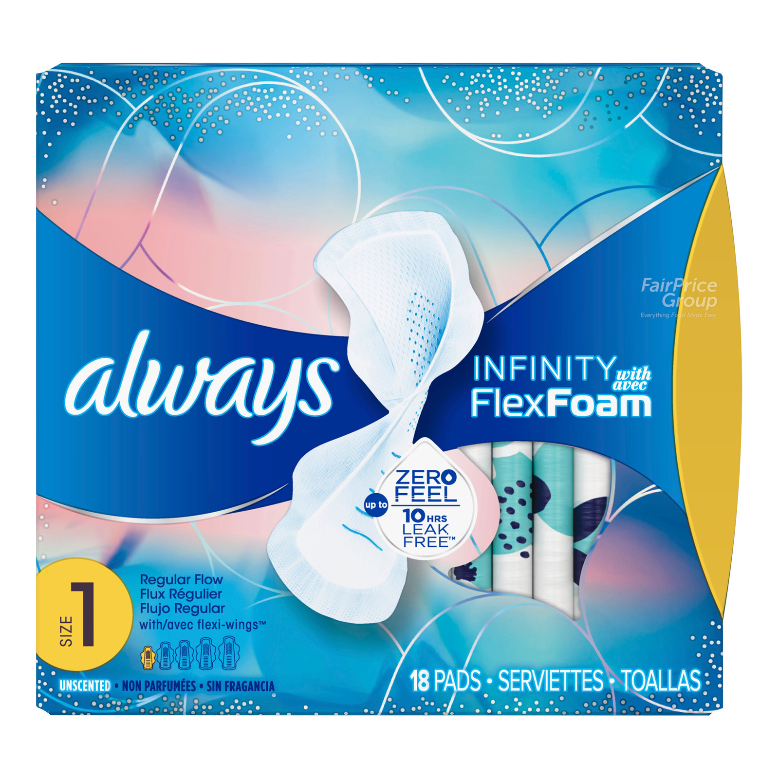 Whisper Always Infinity Wing Pads - Regular (24cm) | NTUC FairPrice