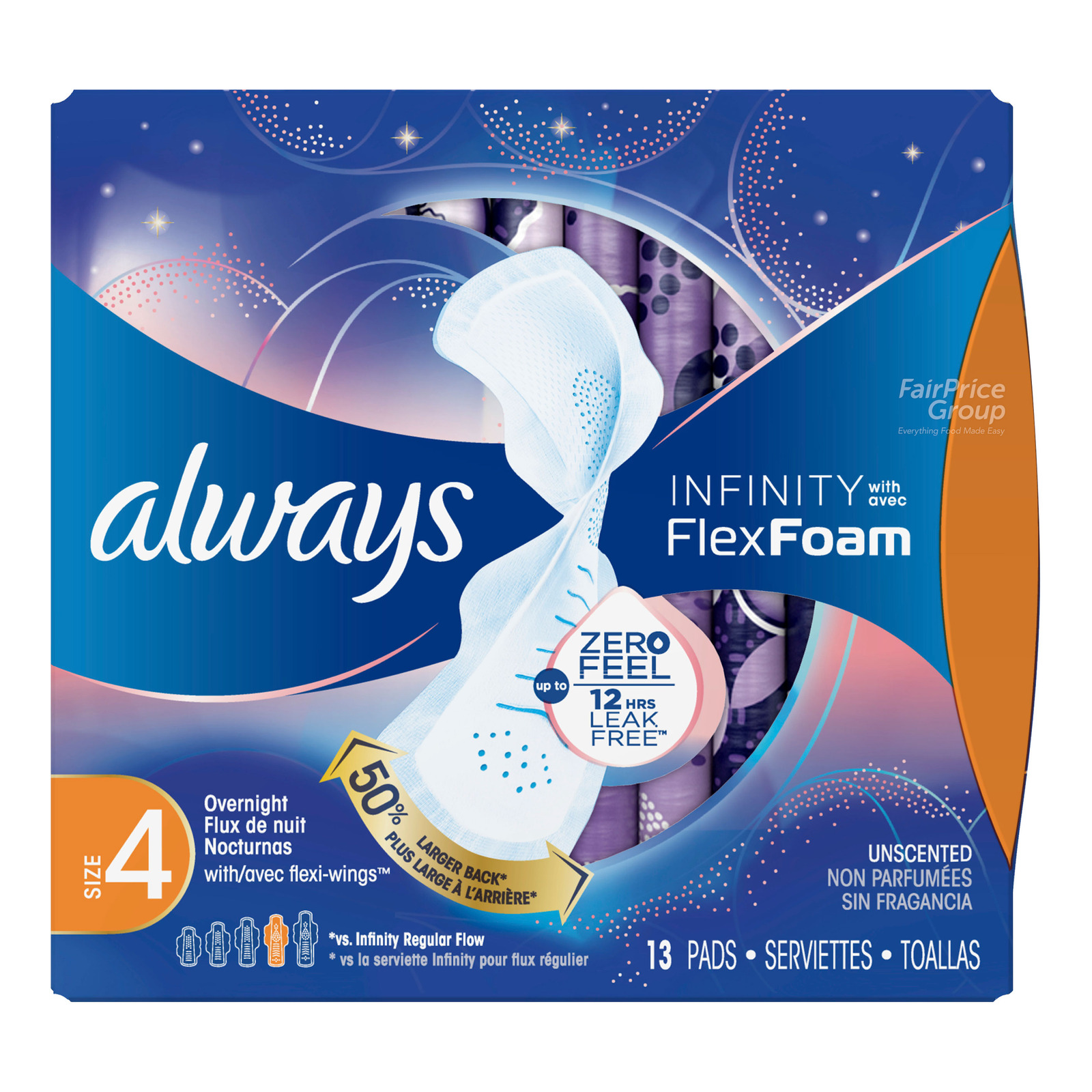 Whisper Always Infinity Wing Pads - Overnight (30cm) | NTUC FairPrice