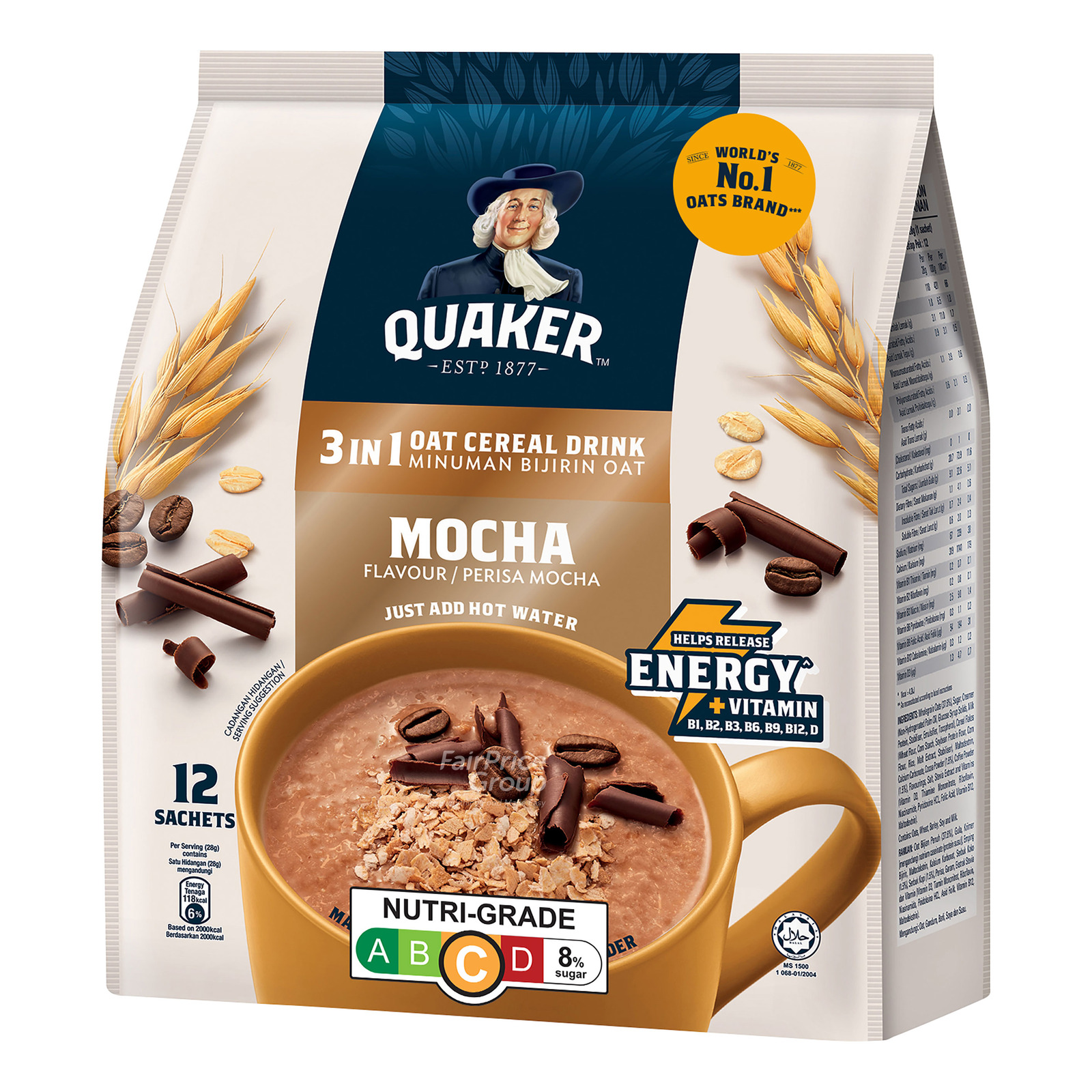 Quaker Oats - 3 in 1 Mocha Oat Cereal Drink | NTUC FairPrice