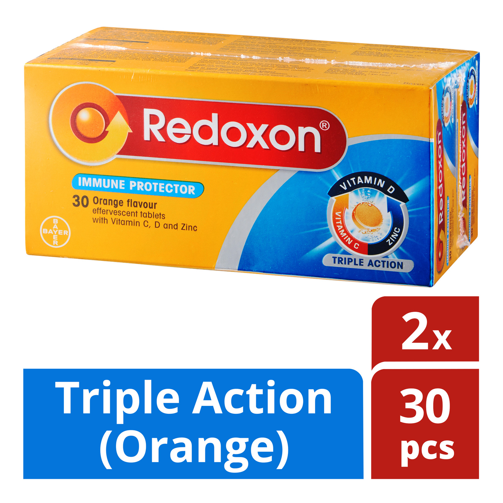 Redoxon Triple Action Effervescent Tablets - Orange | NTUC FairPrice