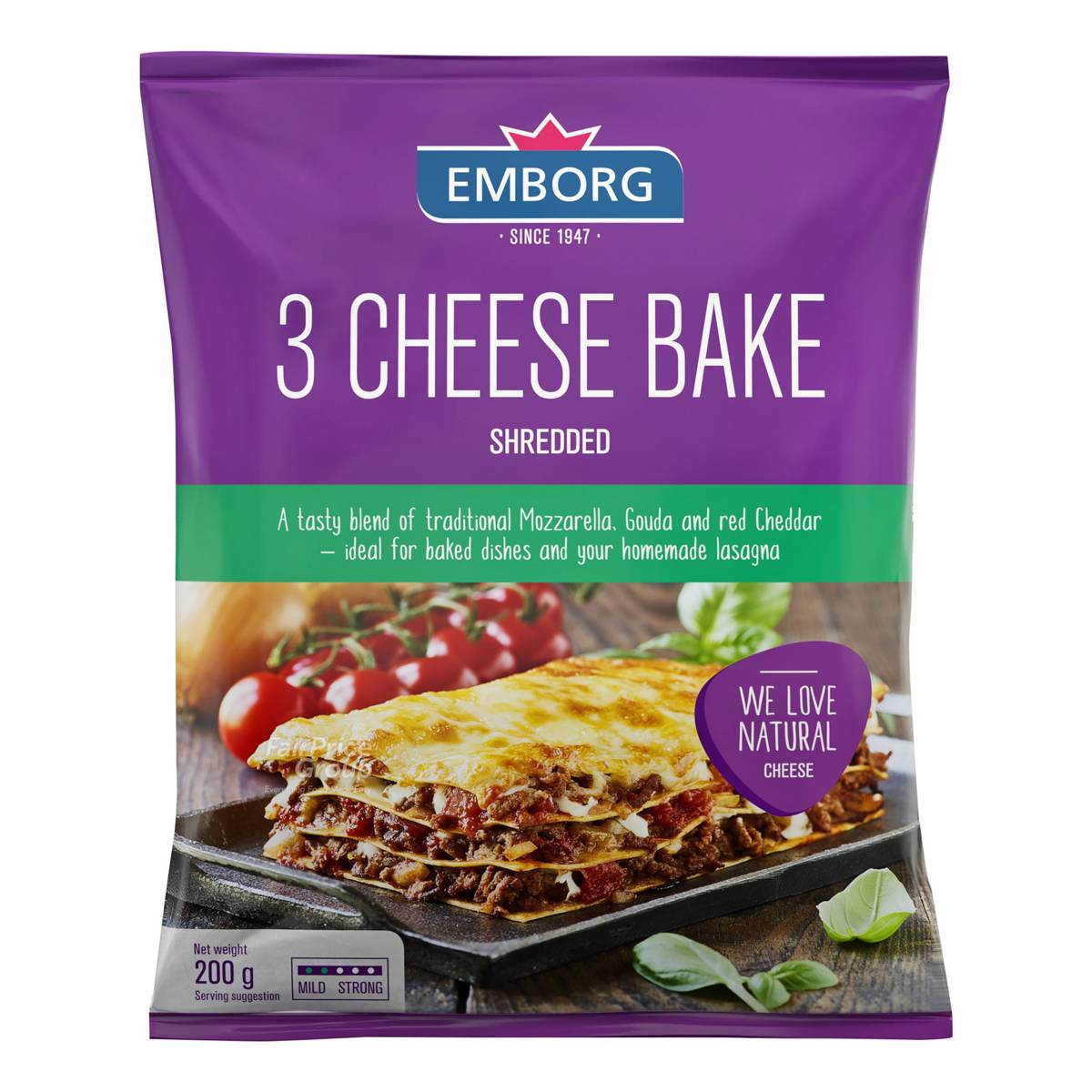 Emborg Shredded Cheese - 3 Cheese Bake | NTUC FairPrice