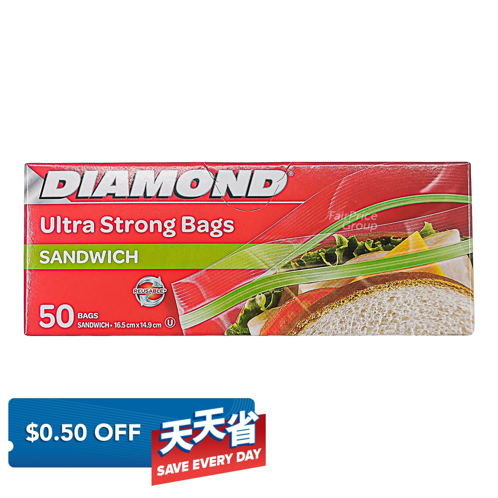 Diamond Zipper Bags - Sandwich | NTUC FairPrice