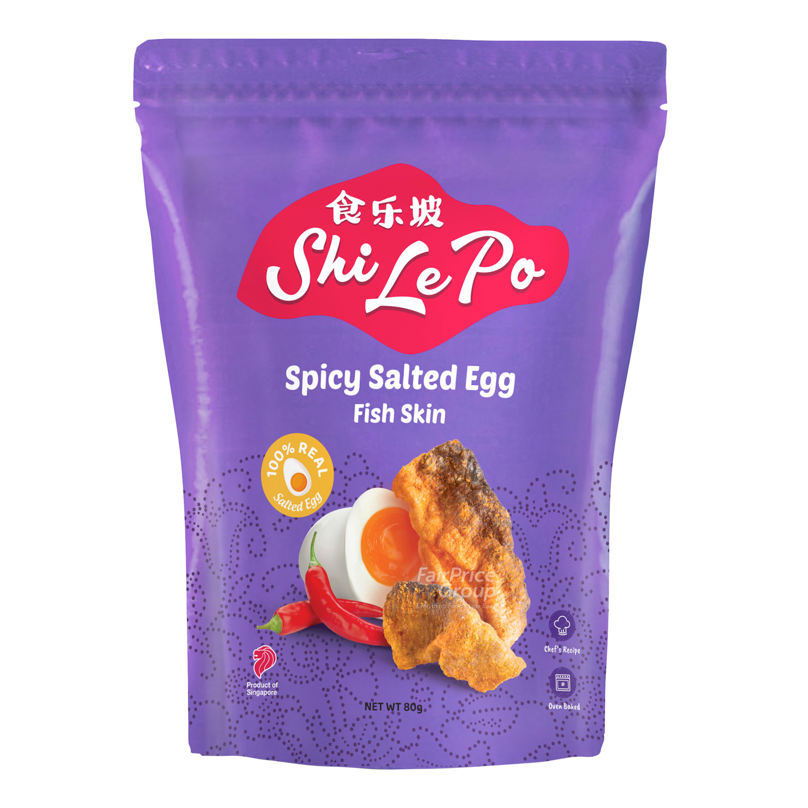 Shi Le Po Salted Egg Fish Skin - Spicy | NTUC FairPrice