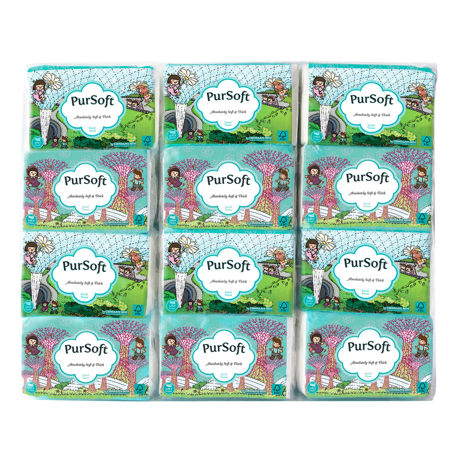 PurSoft Facial Mini Pocket Tissue (3 ply) | NTUC FairPrice