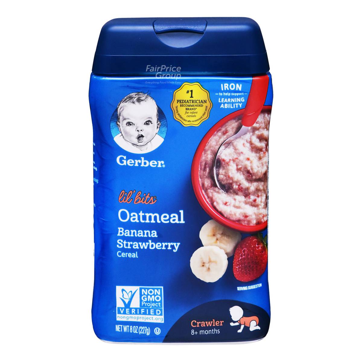 Gerber Baby Rice Cereal - Banana & Strawberry | NTUC FairPrice