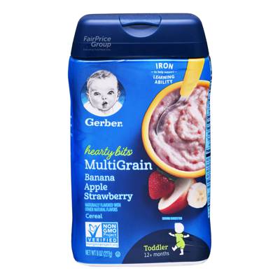 Gerber Baby MultiGrain Cereal - Banana- Apple & Strawberry | NTUC FairPrice
