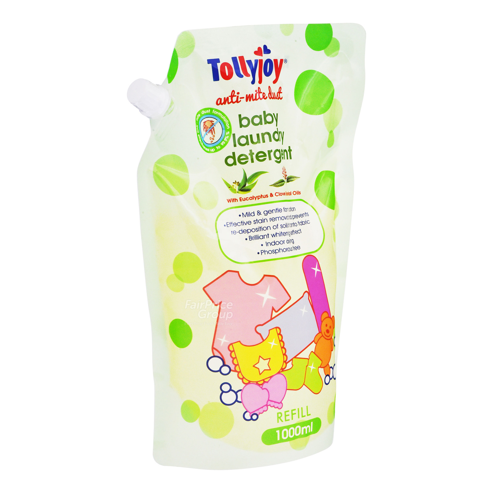 Tollyjoy Baby Laundry Detergent Refill - Anti-Mite Dust | NTUC FairPrice