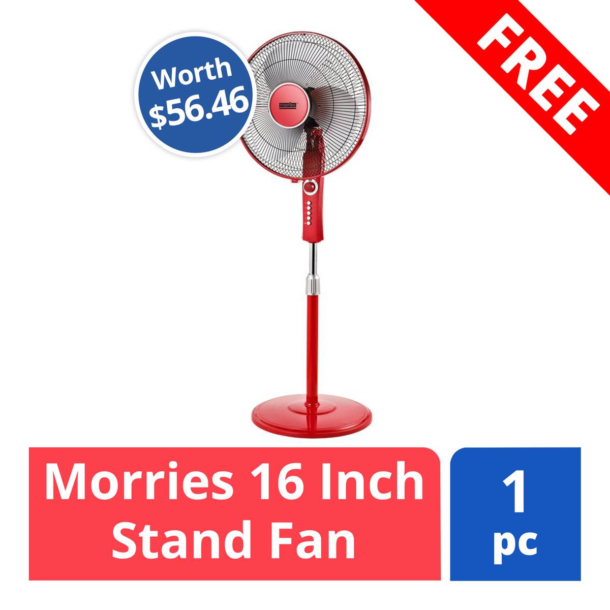 FREE Morries 16 Inch stand fan (MS-565SFT) | NTUC FairPrice