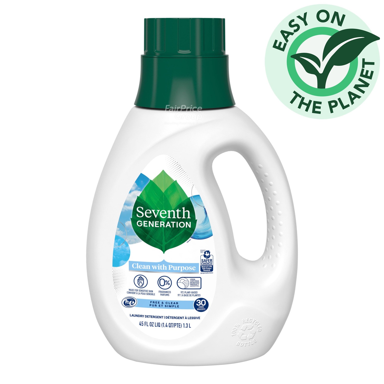 Seventh Generation Natural Laundry Detergent - Free & Clear | NTUC ...