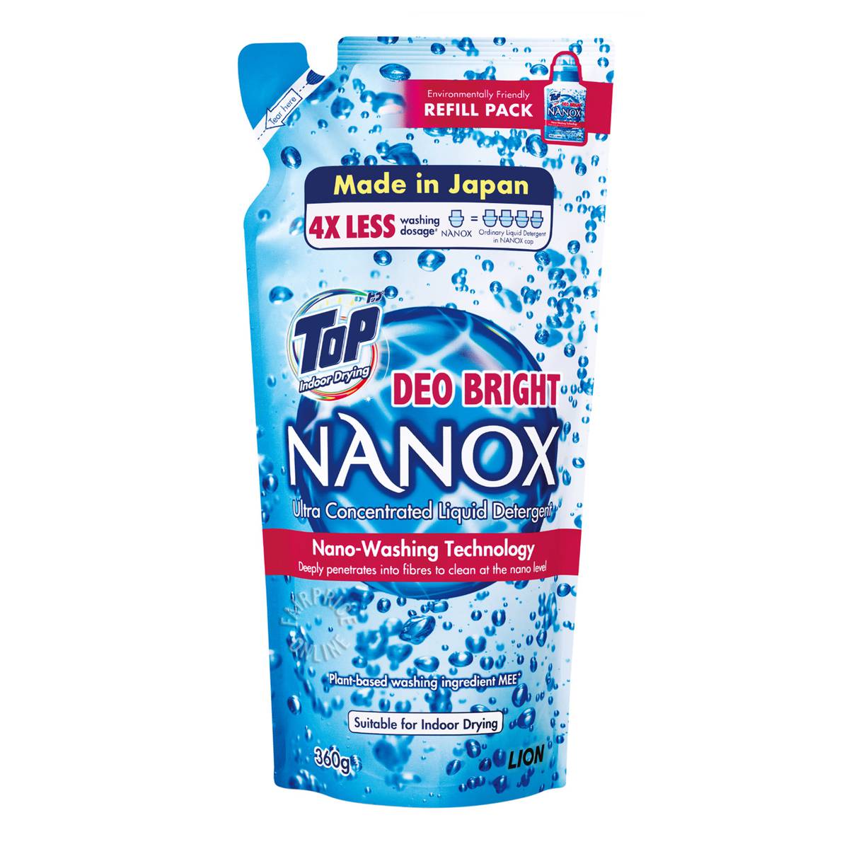 Top Nanox Ultra Concentrated Liquid Detergent Refill - DeoBright | NTUC ...