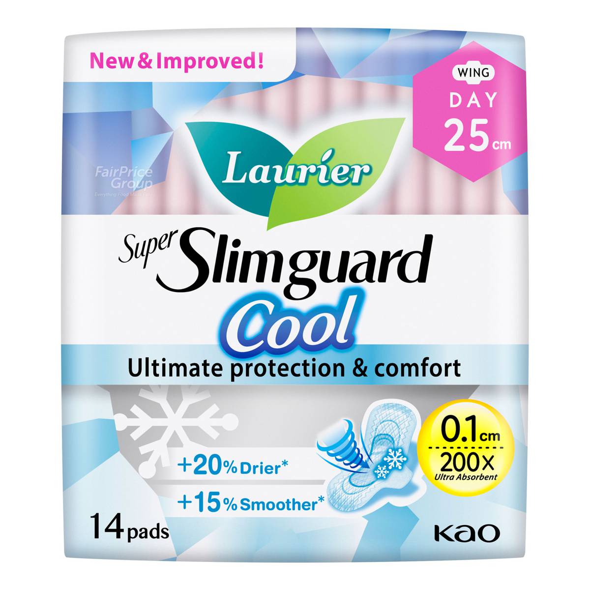 Laurier Super Slimguard Cool Day Pads - 25cm | NTUC FairPrice