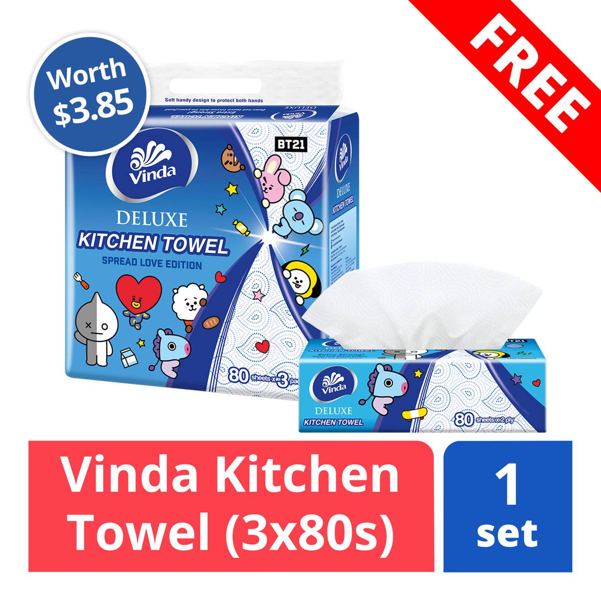 FREE Vinda kitchen towel (worth $3.85) | NTUC FairPrice