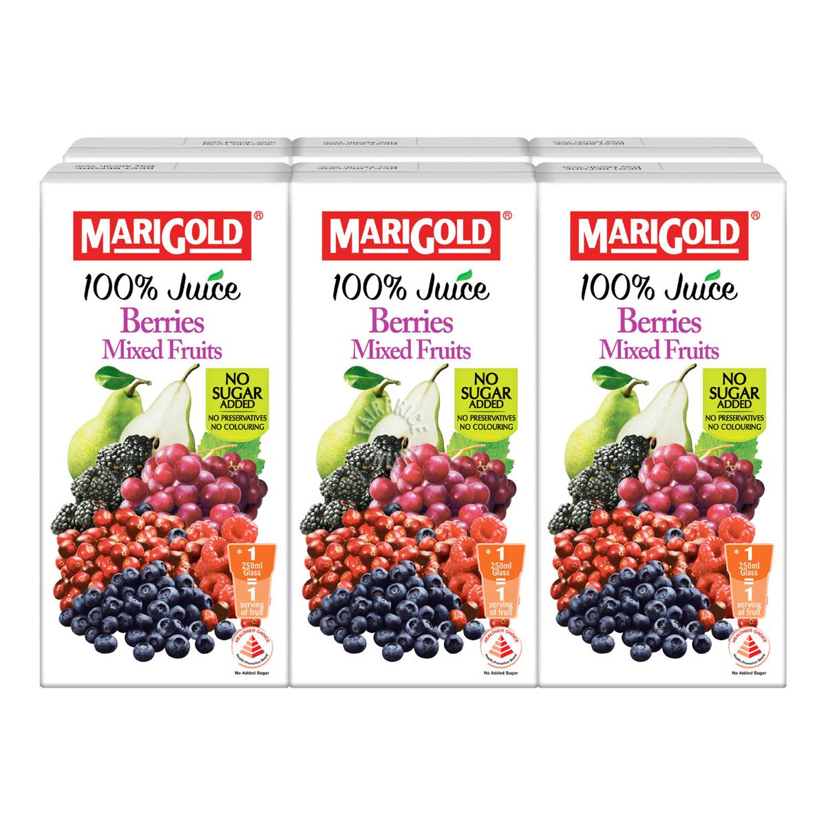 Marigold 100% Packet Juice - Berries Mixed Fruits | NTUC FairPrice