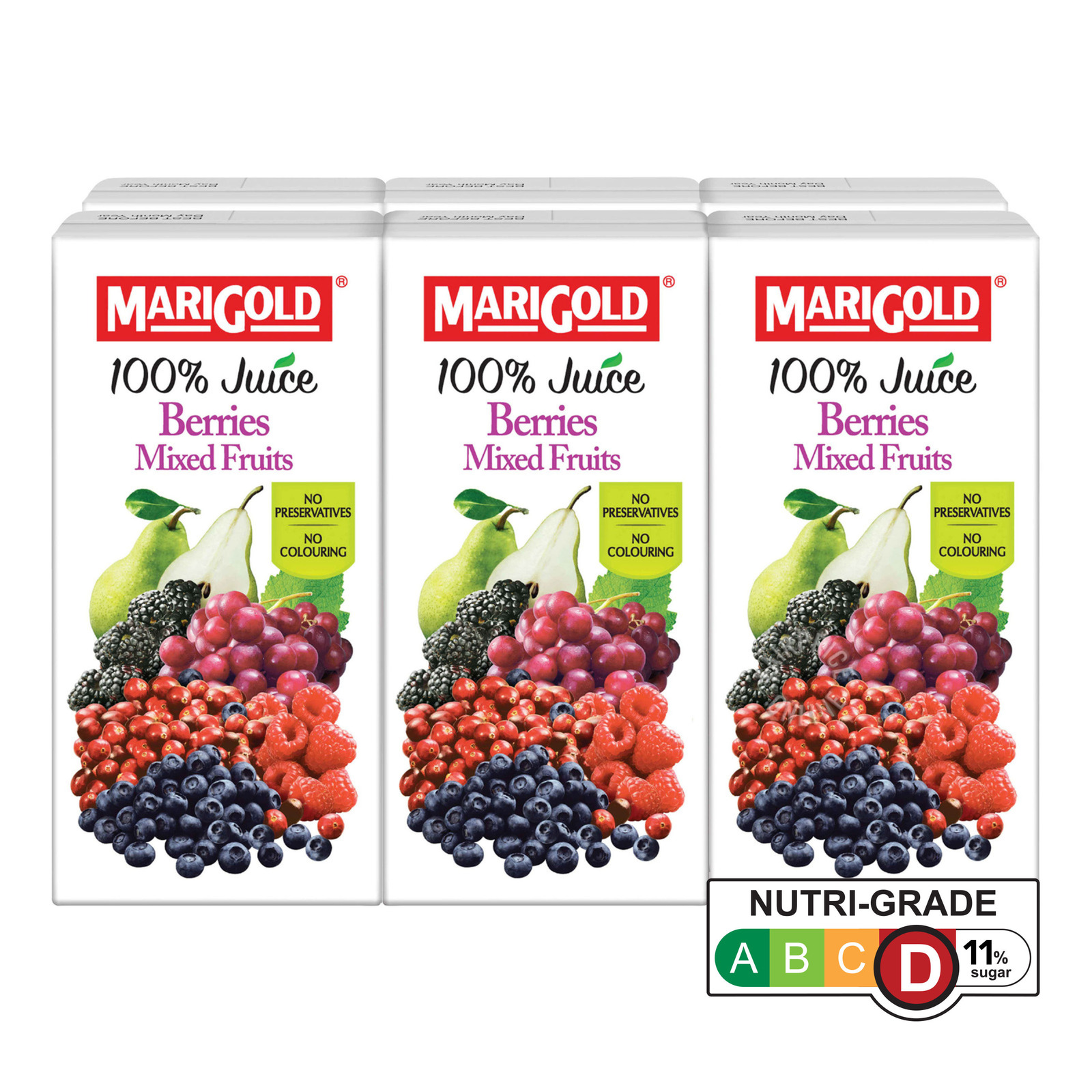 Marigold 100% Packet Juice - Berries Mixed Fruits | NTUC FairPrice