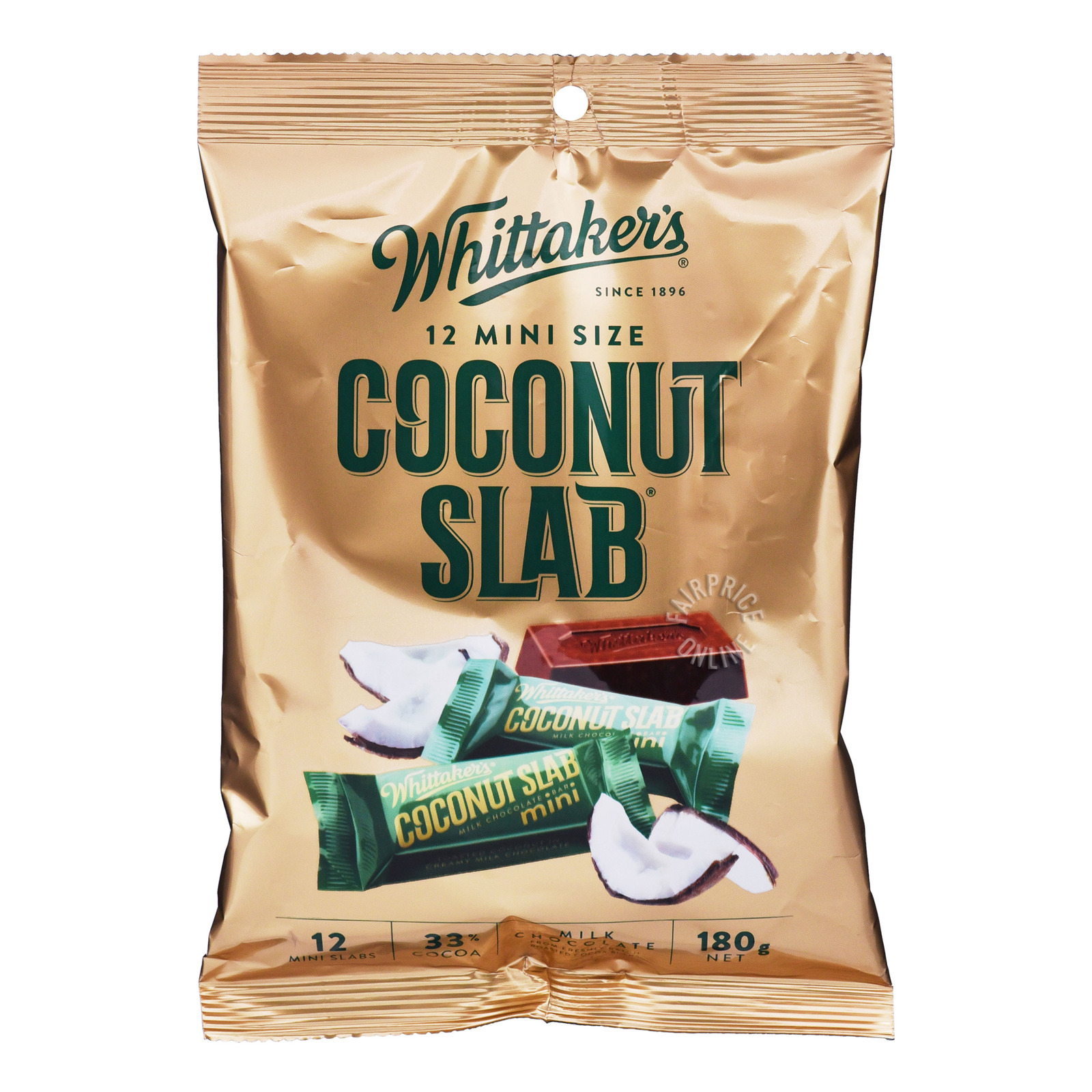 Whittaker's Mini Milk Chocolate Bar - Coconut Slab | NTUC FairPrice