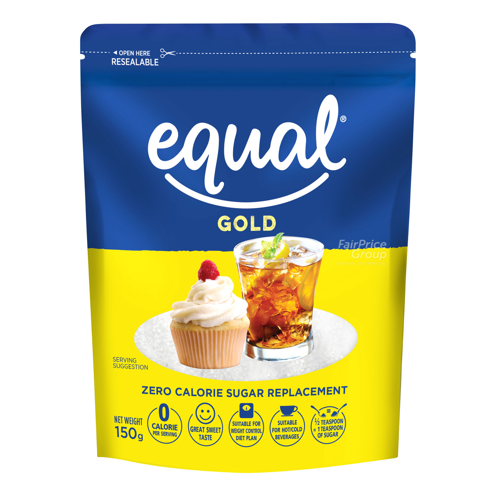 Equal Sweetener Sachets - Gold (Crunchy Granular) | NTUC FairPrice