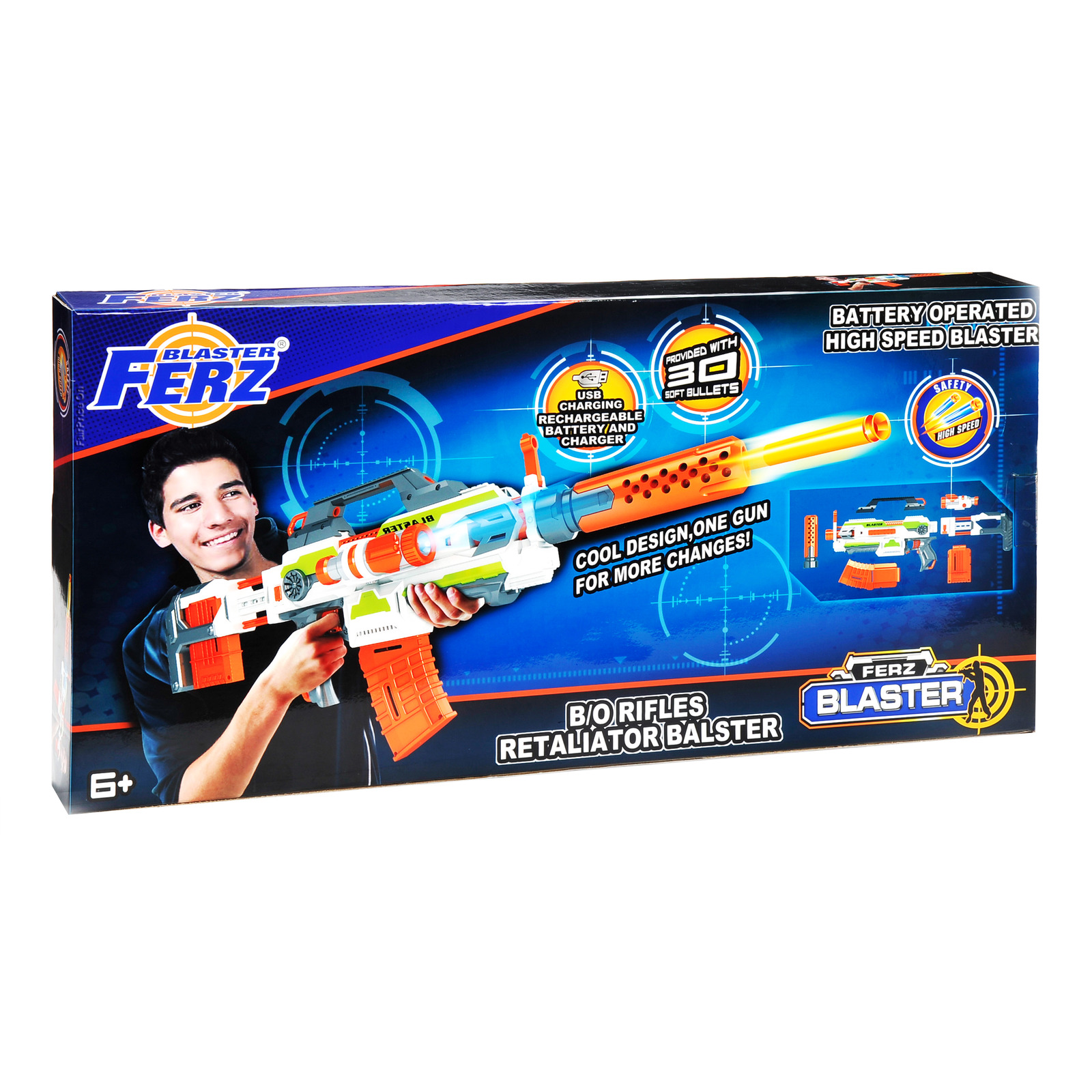 Ferz Blaster Battery Operated Blaster Gun-RiflesRetaliator | NTUC FairPrice