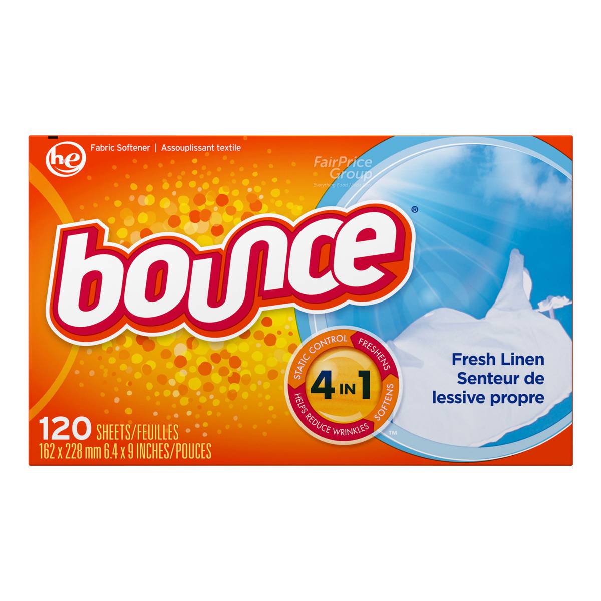 Bounce Dryer Sheets - Fresh Linen | NTUC FairPrice